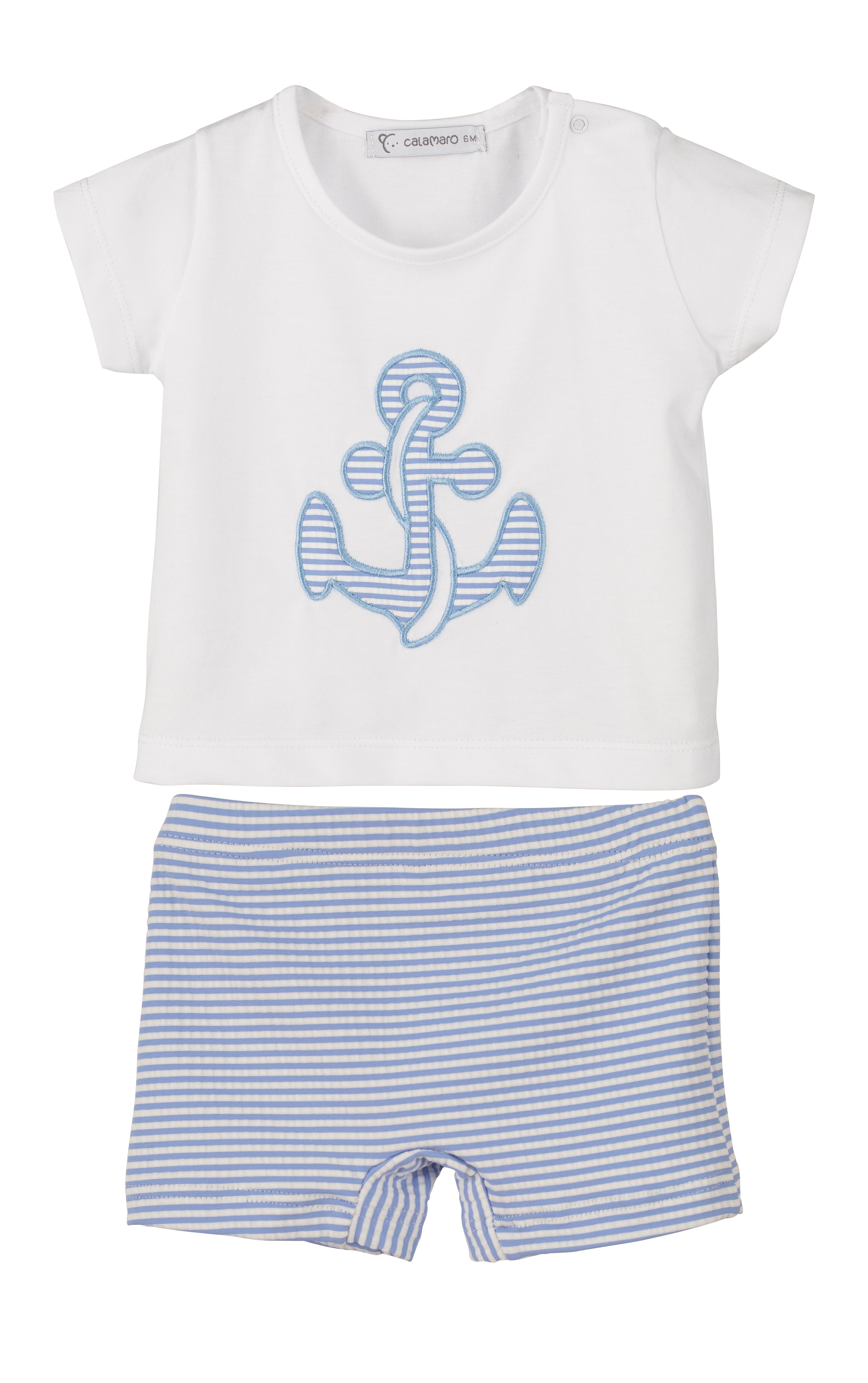 Boys Striped Anchor Swimset By Calamaro – Emily Clare